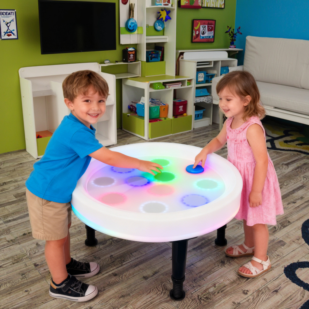 Kids LED Sensory Table with Touch Lights & Waterproof Design