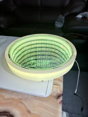 Round Infinity Tunnel Light | Circular RGB LED Wall Lamp for Gaming & Decor