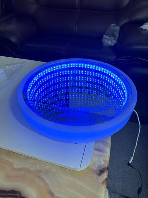 Round Infinity Tunnel Light | Circular RGB LED Wall Lamp for Gaming & Decor